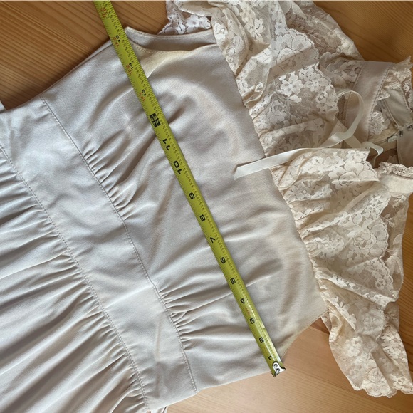 Vicky Vaughn | Dresses | Vintage 7s Prom Dress Long Lace | Poshmark